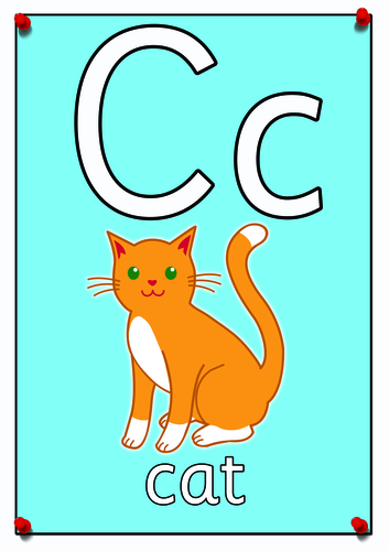 The Alphabet Display Posters and Flash Cards. Visually stunning ...