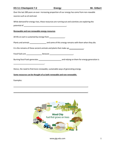 Renewable and NonRenewable Energy source | Teaching Resources