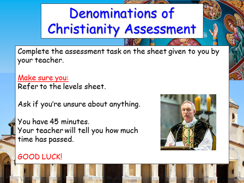 Christian Denominations Assessment | Teaching Resources