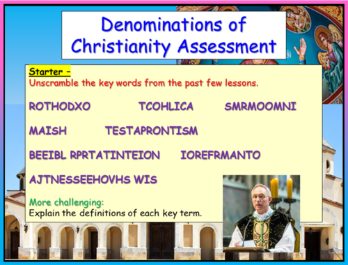 Christian Denominations UNIT | Teaching Resources