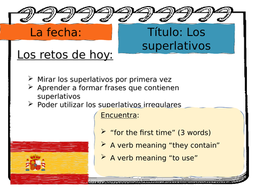 Spanish superlatives (los superlativos) lesson PPT | Teaching Resources
