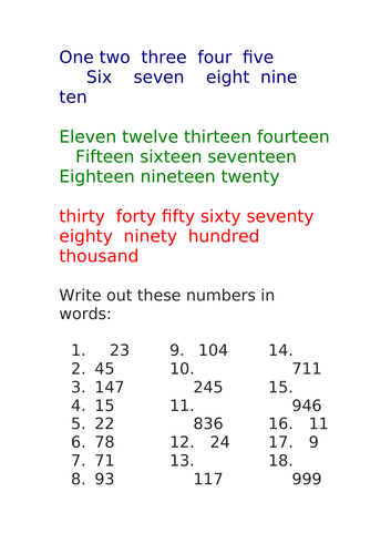 KS2 - Maths - Place value - Writing numbers in words | Teaching Resources