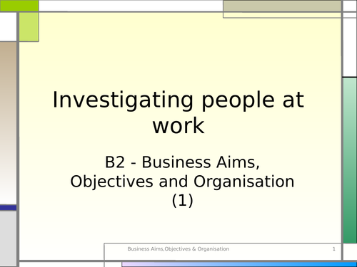 BTEC Level 3 Business Unit 1 : Exploring Business - Learning Aim B ...