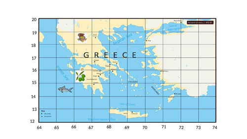 Ancient Greece - 4 figure grid reference lesson - Geography | Teaching ...