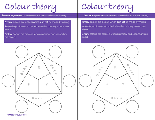 Colour theory worksheets KS3 art UK | Teaching Resources