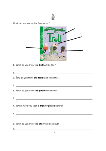 The Troll Julia Donaldson Prediction Worksheets KS1 | Teaching Resources