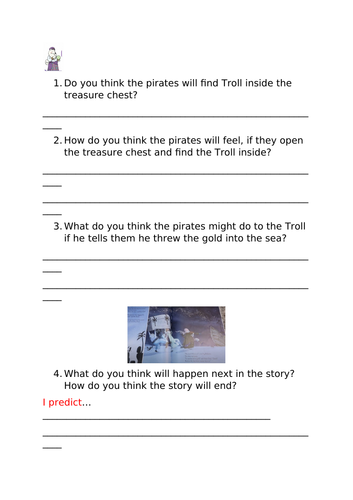 The Troll Julia Donaldson Prediction Worksheets KS1 | Teaching Resources