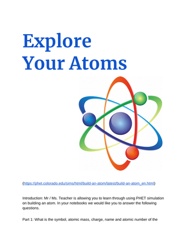 MYP IGCSE atom / isotope exploration | Teaching Resources