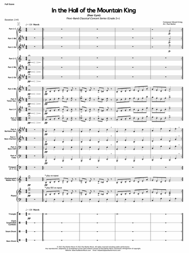 In the Hall of the Mountain King (Flexi-Band Score & Parts) | Teaching ...