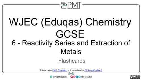 WJEC Eduqas GCSE Chemistry Flashcards | Teaching Resources