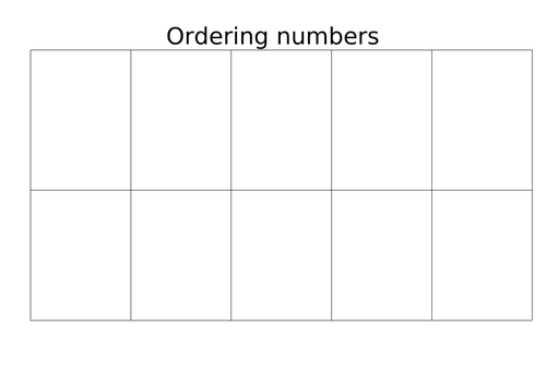 Order numbers 1-10 | Teaching Resources