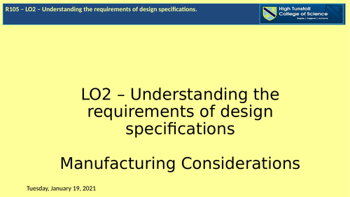 OCR Cambridge National Engineering Design - R105 | Teaching Resources