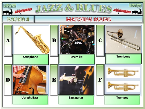 Jazz and Blues Quiz | Teaching Resources