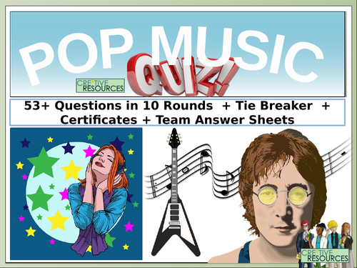 Pop Chart Music Quiz | Teaching Resources