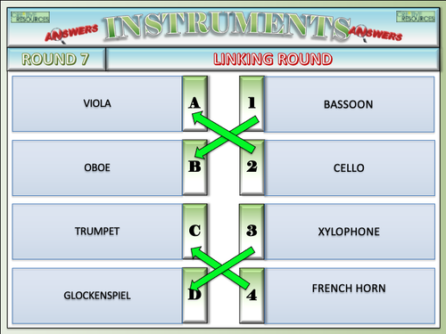 Musical Instruments Quiz | Teaching Resources