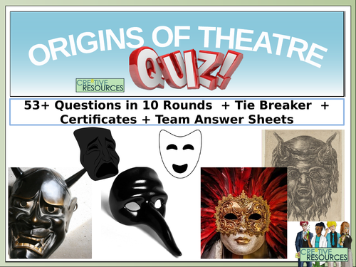 Origins and history of Theatre Drama Quiz | Teaching Resources