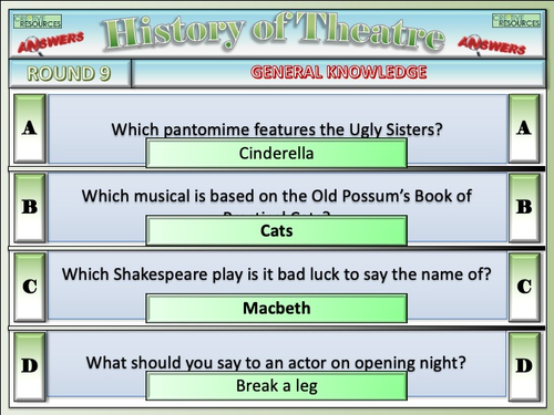 Origins and history of Theatre Drama Quiz | Teaching Resources