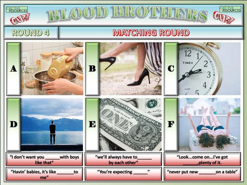 Blood Brothers Quiz | Teaching Resources