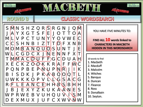 Macbeth Quiz - Shakespeare | Teaching Resources