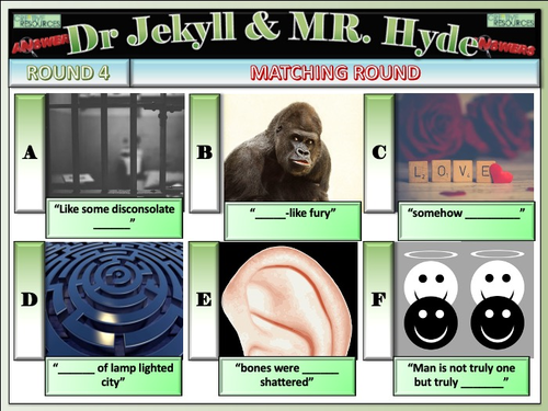 Dr Jekyll and Mr Hyde Quiz | Teaching Resources