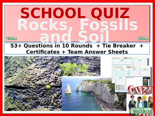 Rocks Fossils and Soil Quiz | Teaching Resources
