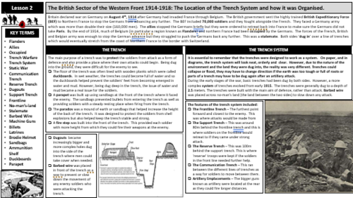 Medicine in Britain - Western Front - WW1 Trench System - GCSE History ...