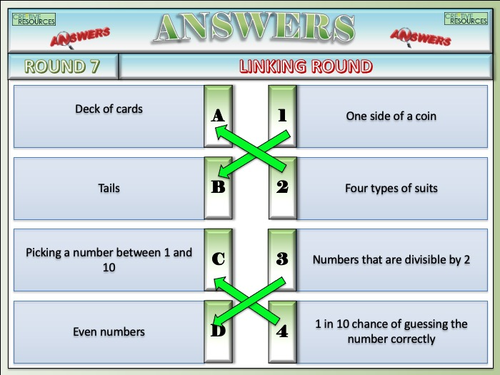 Probability Ks3 Maths Revision Quiz | Teaching Resources