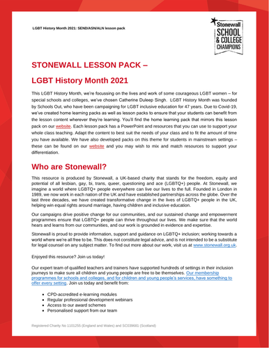 Courageous women - LGBT History Month 2021 (SEND/ALN/ASN version ...