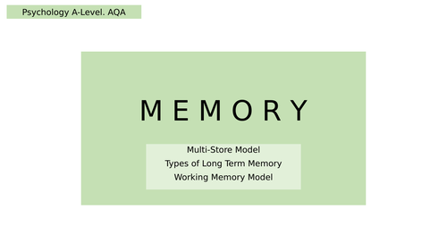 Memory Lessons | Teaching Resources