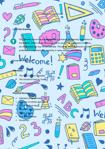 Let's Get Growing! A THEMATIC UNIT - FULL Term of CONNECTED LEARNING ...