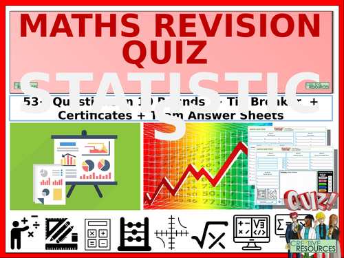 Statistics Maths quiz | Teaching Resources