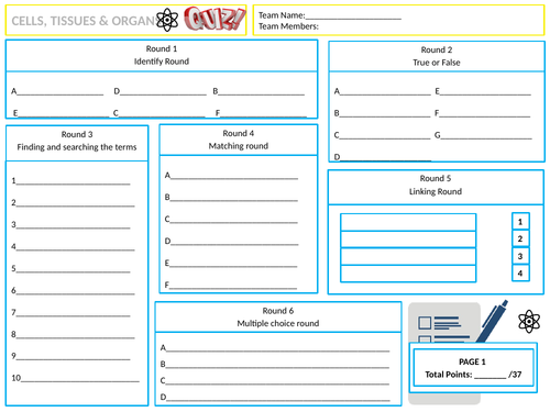 Cells and microscopy Science Quiz | Teaching Resources