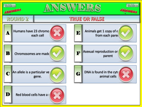 Genetics Science Quiz | Teaching Resources