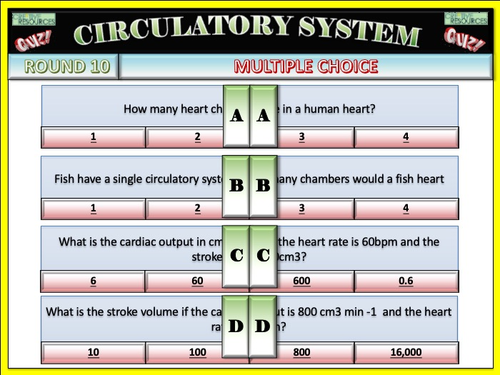 Circulatory system Science Quiz | Teaching Resources