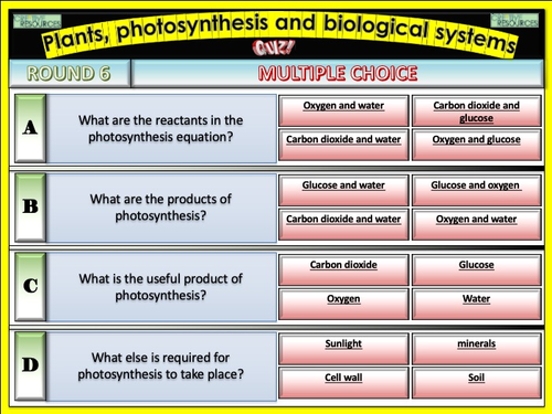 Plants and photosynthesis Science Quiz | Teaching Resources