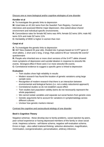 IB Psychology Abnormal Etiologies Essay Plan | Teaching Resources