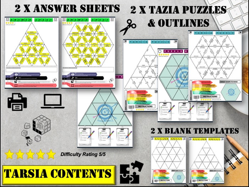 Algebra Tarsia Maths Puzzles | Teaching Resources