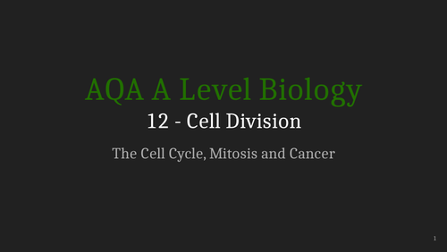 AQA A Level Biology Presentations Chapter 2 - Cells | Teaching Resources