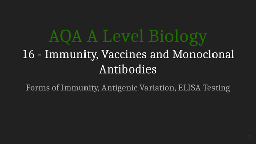 AQA A Level Biology Presentations Chapter 2 - Cells | Teaching Resources