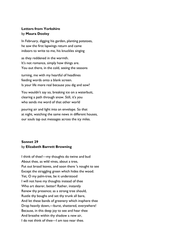 Letters From Yorkshire | Teaching Resources