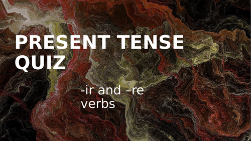 French Mini Present Tense Quiz | Teaching Resources