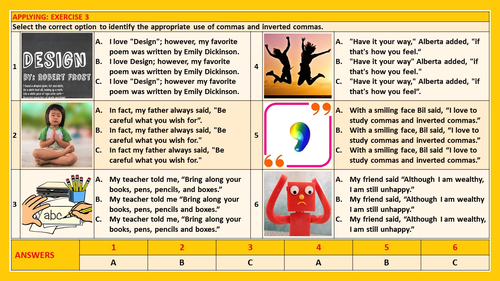 COMMAS AND INVERTED COMMAS - PUNCTUATION: 26 GOOGLE SLIDES | Teaching ...