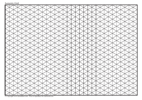 Isometric Tracing Grid | Teaching Resources
