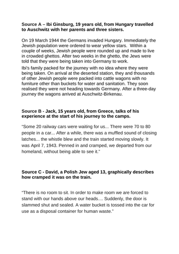 Key Stage Three: The Holocaust | Teaching Resources