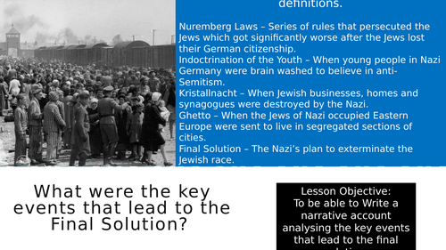 Key Stage Three: The Holocaust | Teaching Resources