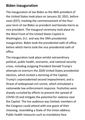 Joe Biden Activity Bundle | Teaching Resources