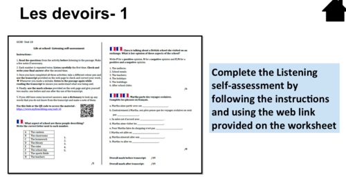 Life at School/ College- Unit 10- GCSE French | Teaching Resources