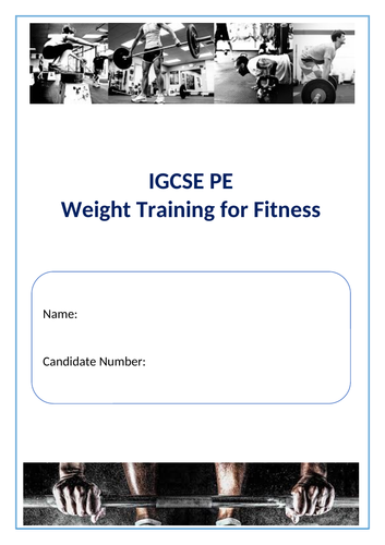 CIE IGCSE PE Weight Training for Fitness Pack | Teaching Resources
