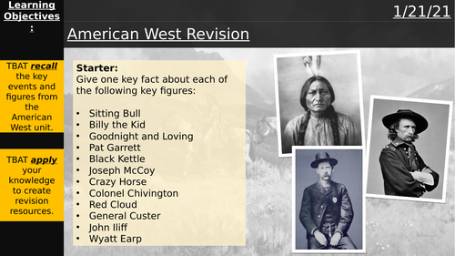 American West Complete Revision Lesson | Teaching Resources