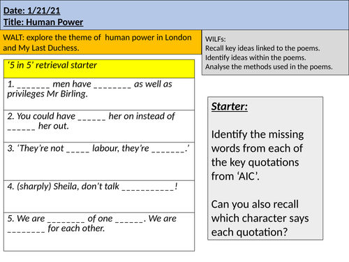 London and My Last Duchess Poetry Lesson Grade 4 | Teaching Resources